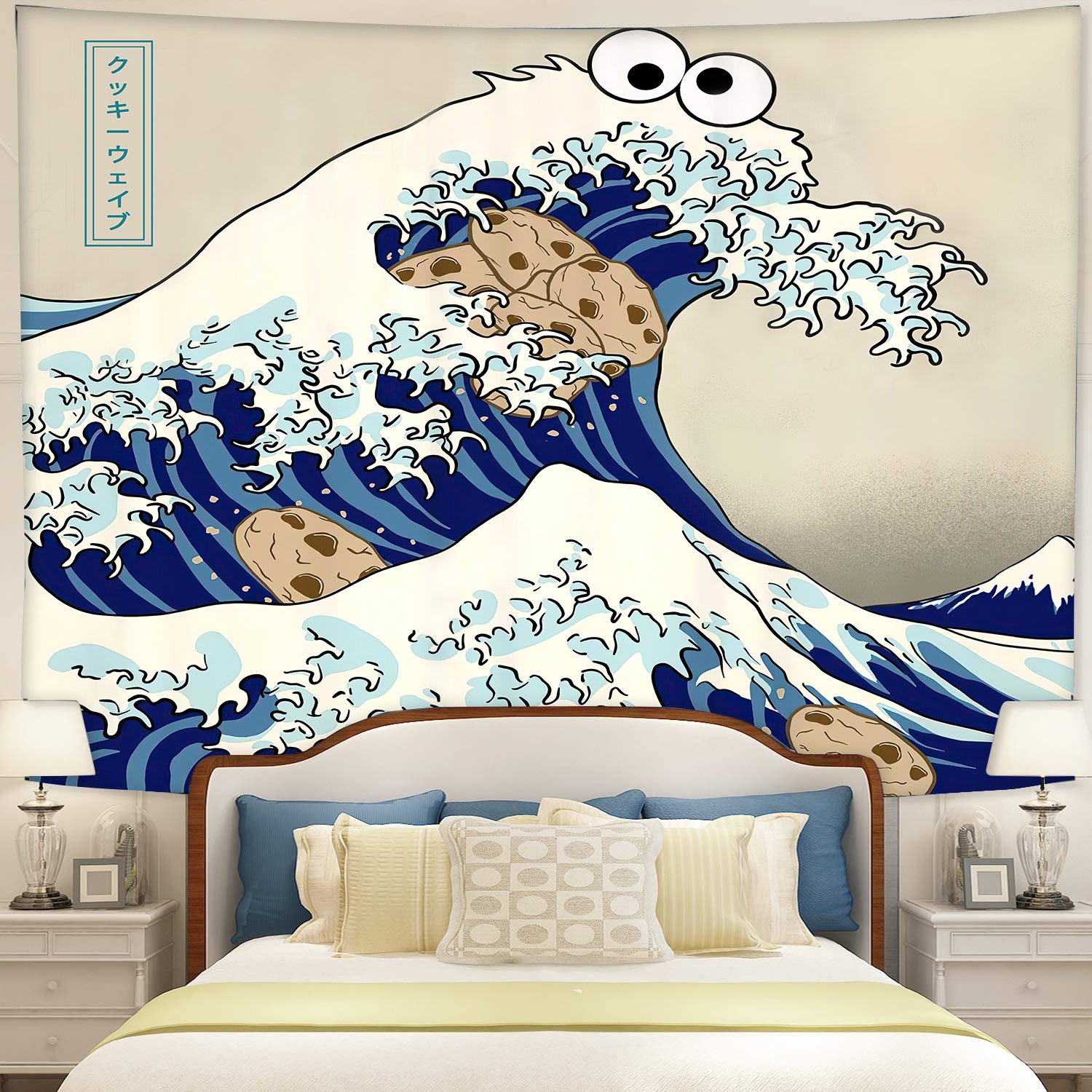 Cookie The Great Wave Tapestry Room Decor