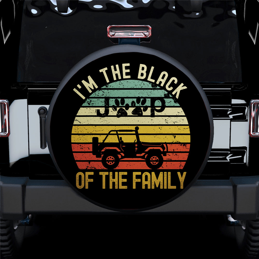 Black Jeep Of The Family Tire Covernull