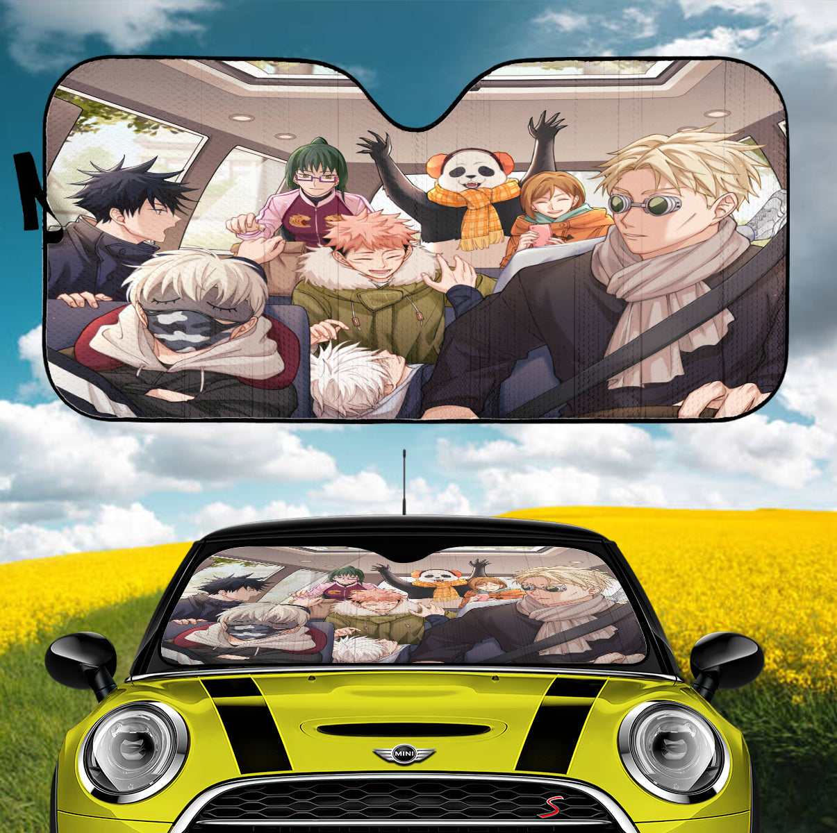 Jujutsu Kaisen Nanami Driving Car Auto Sunshades