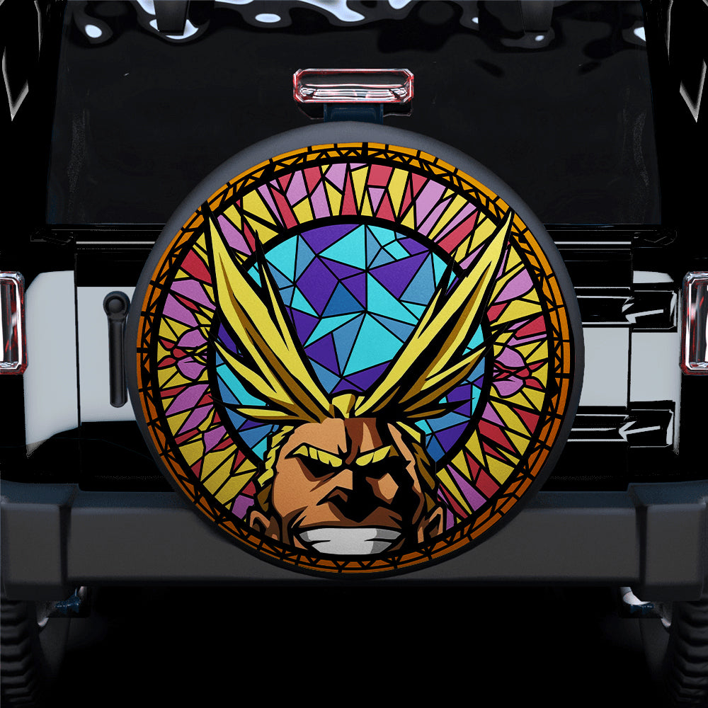 All Might My Hero Academia Stained Glass Car Spare Tire Covers Gift Fo