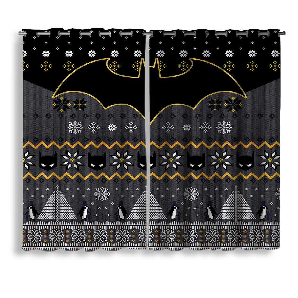 Batman Christmas Window Curtain