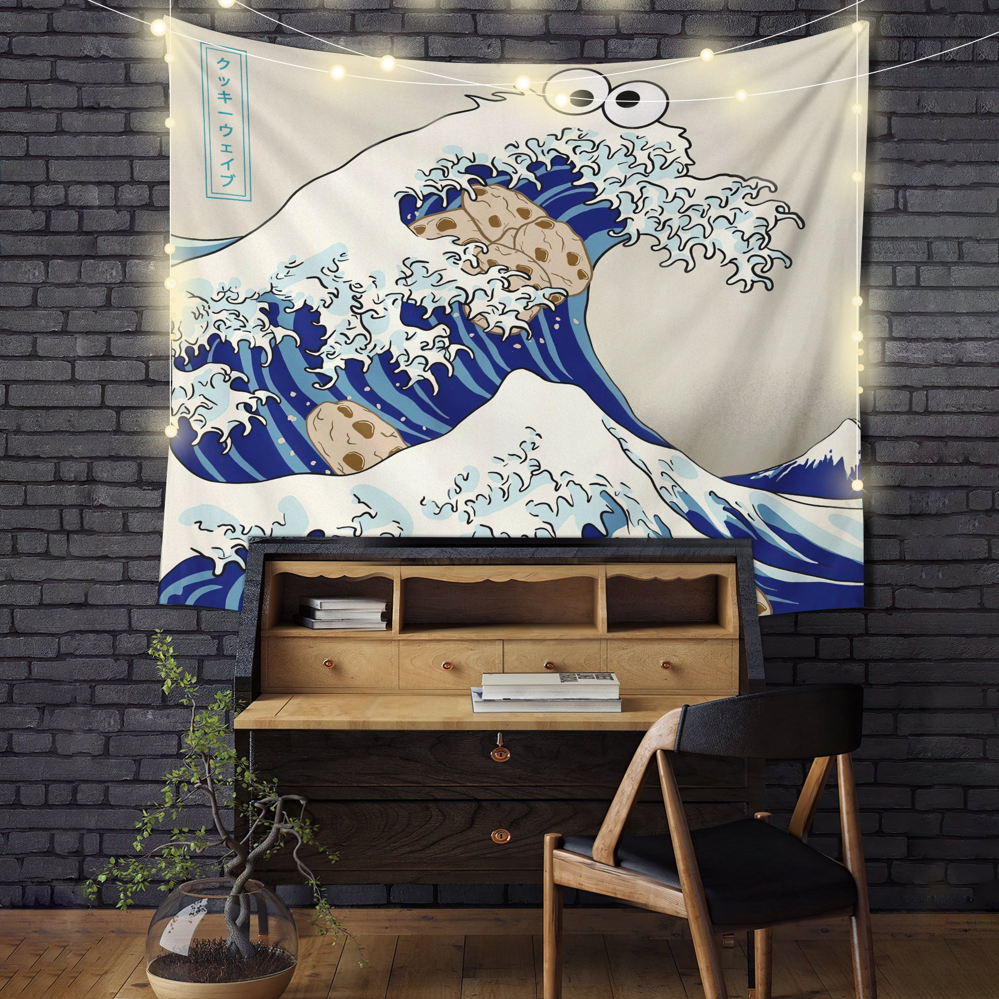 Cookie The Great Wave Tapestry Room Decor