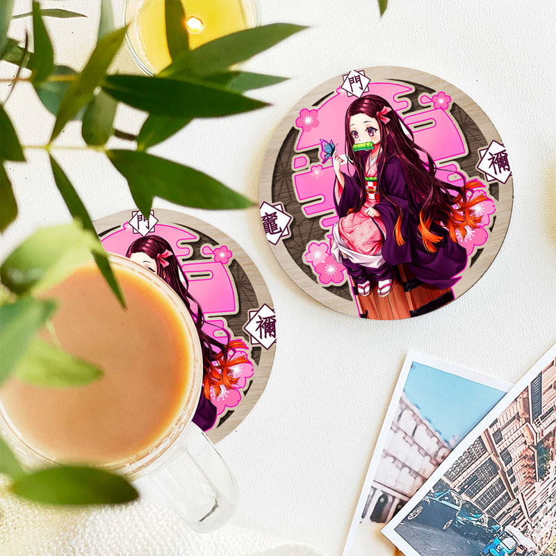 Demon Slayer Nezuko Kamado Ceramic Drink Coasters