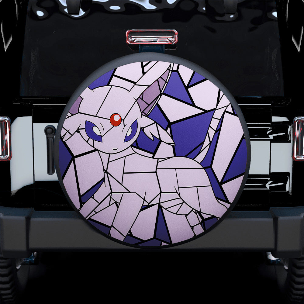 Espeon Pokemon Eevee Evolution Stained Glass Car Spare Tire Covers Gif