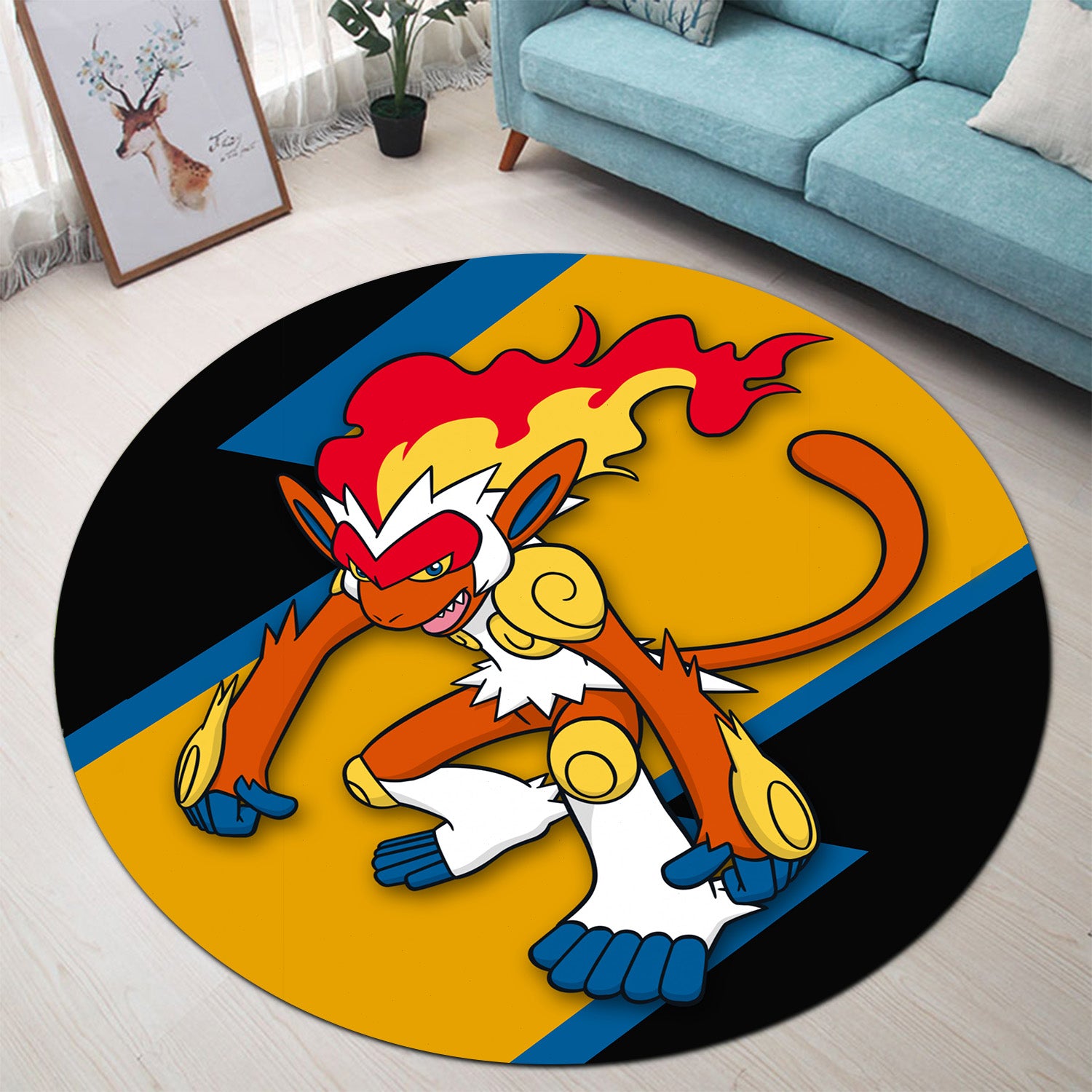 Infernape Round Rug