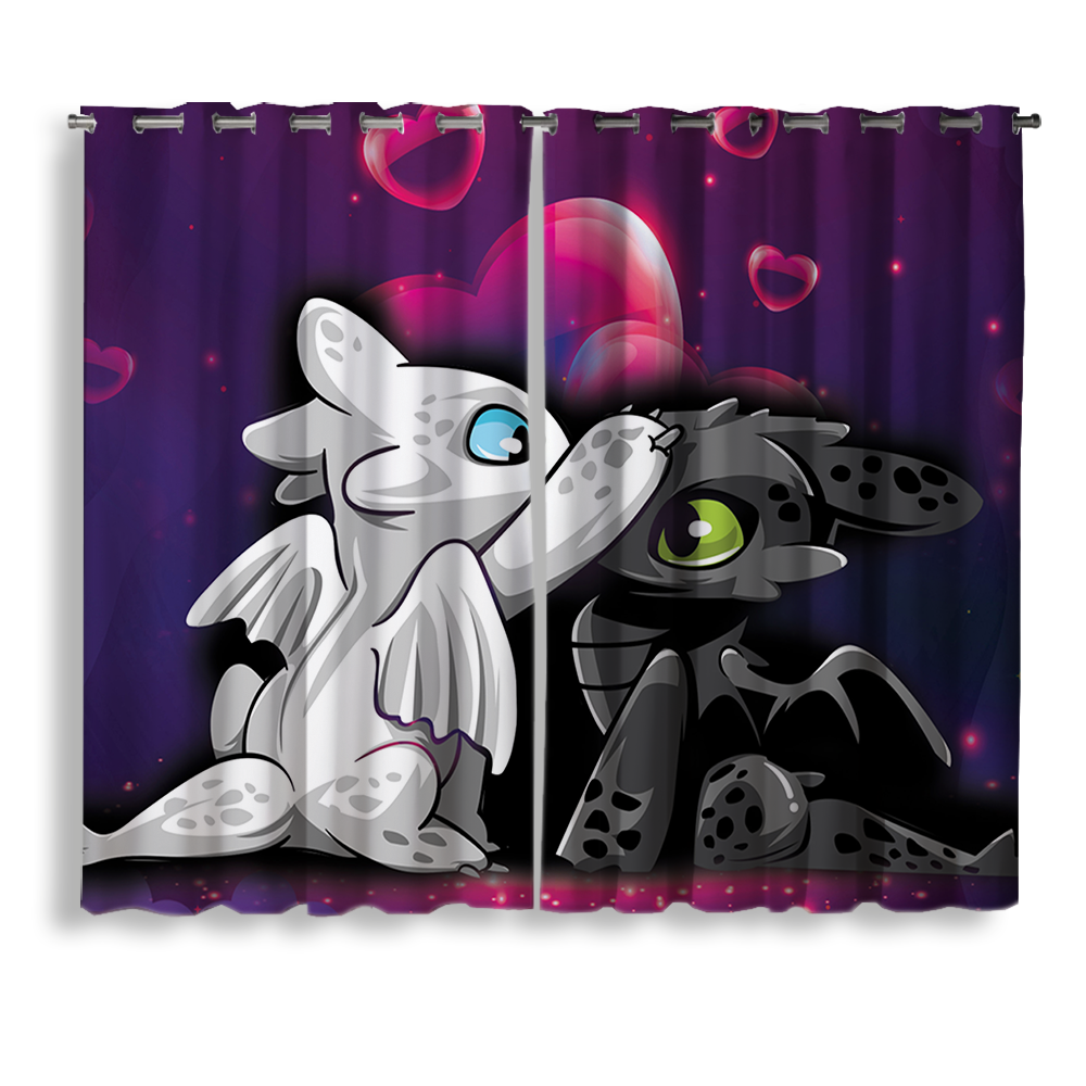 Light Fury Night Fury How To Train Your Dragon Window Curtain