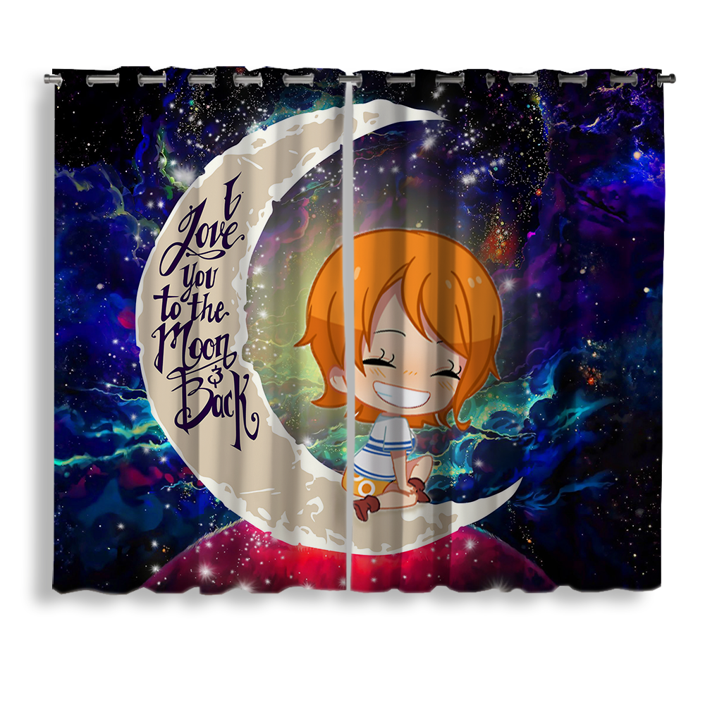 Nami One Piece Love You To The Moon Galaxy Window Curtain