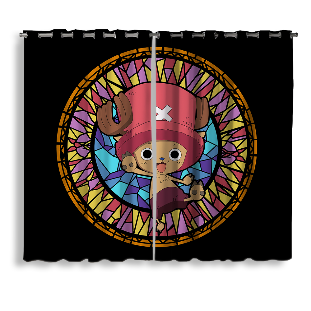 One Piece Chopper Stained Glass Window Curtain