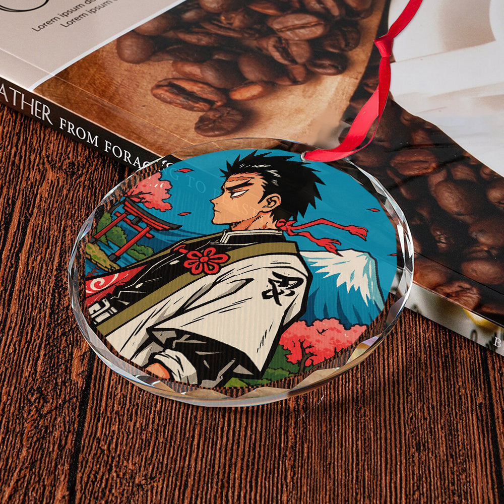 Gyomei Himejima Demon Slayer Japan Ink Style Glass Ornament