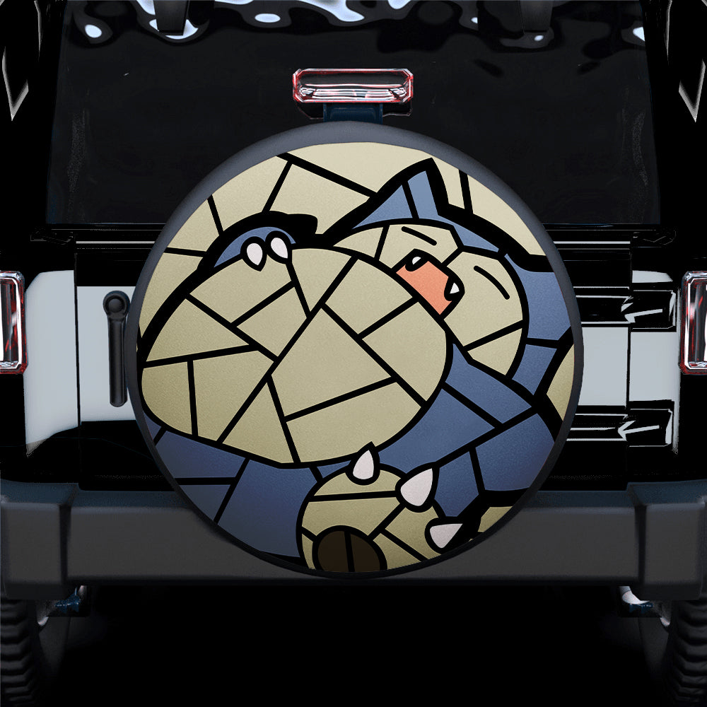 Snorlax Stained Glass Pokemon Car Spare Tire Covers Gift For Campers