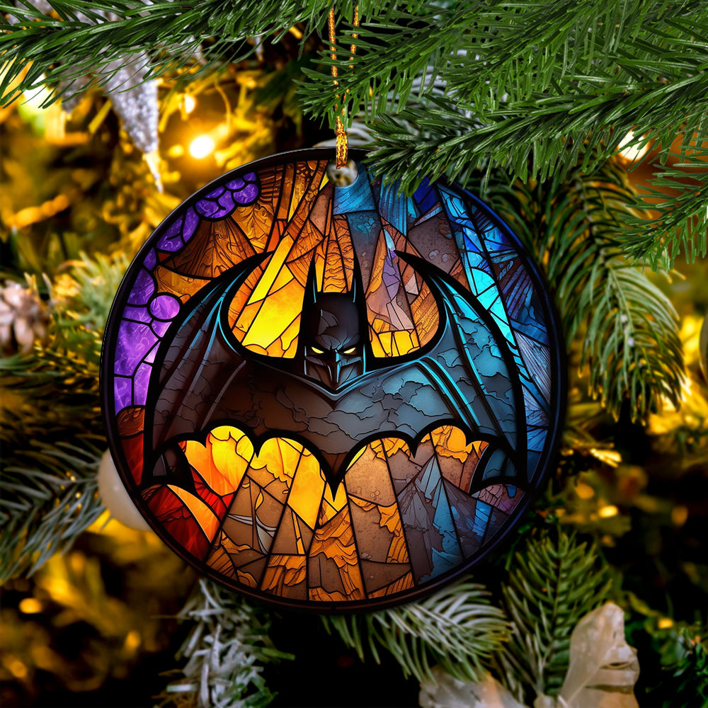 Batman Logo Stained Glass Mica Ornament Perfect Gift For Holiday