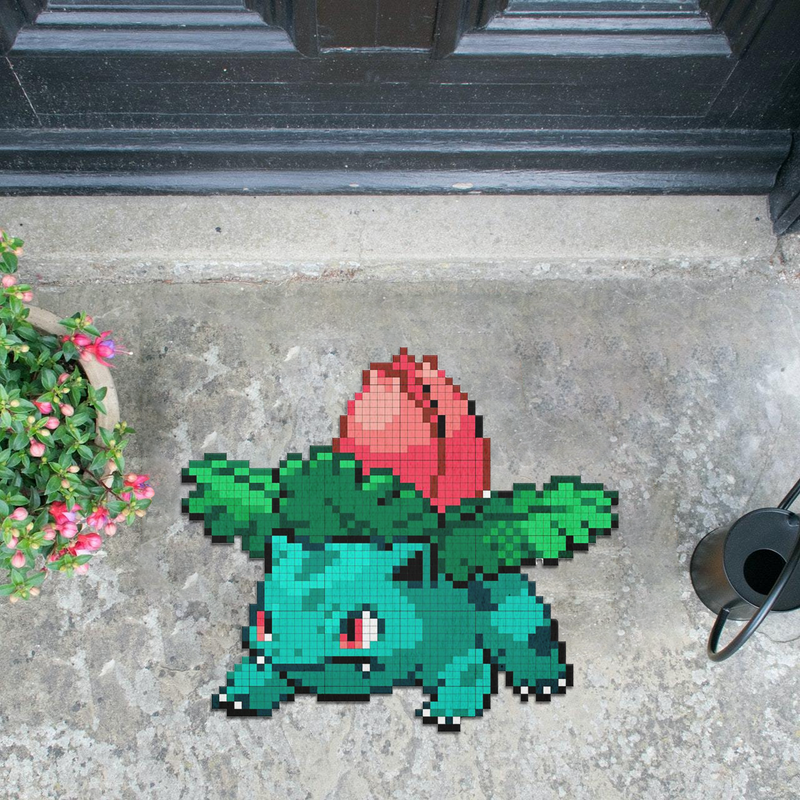 Ivysaur Pokemon Pixel Custom Shape Rubber Doormat Home Decor