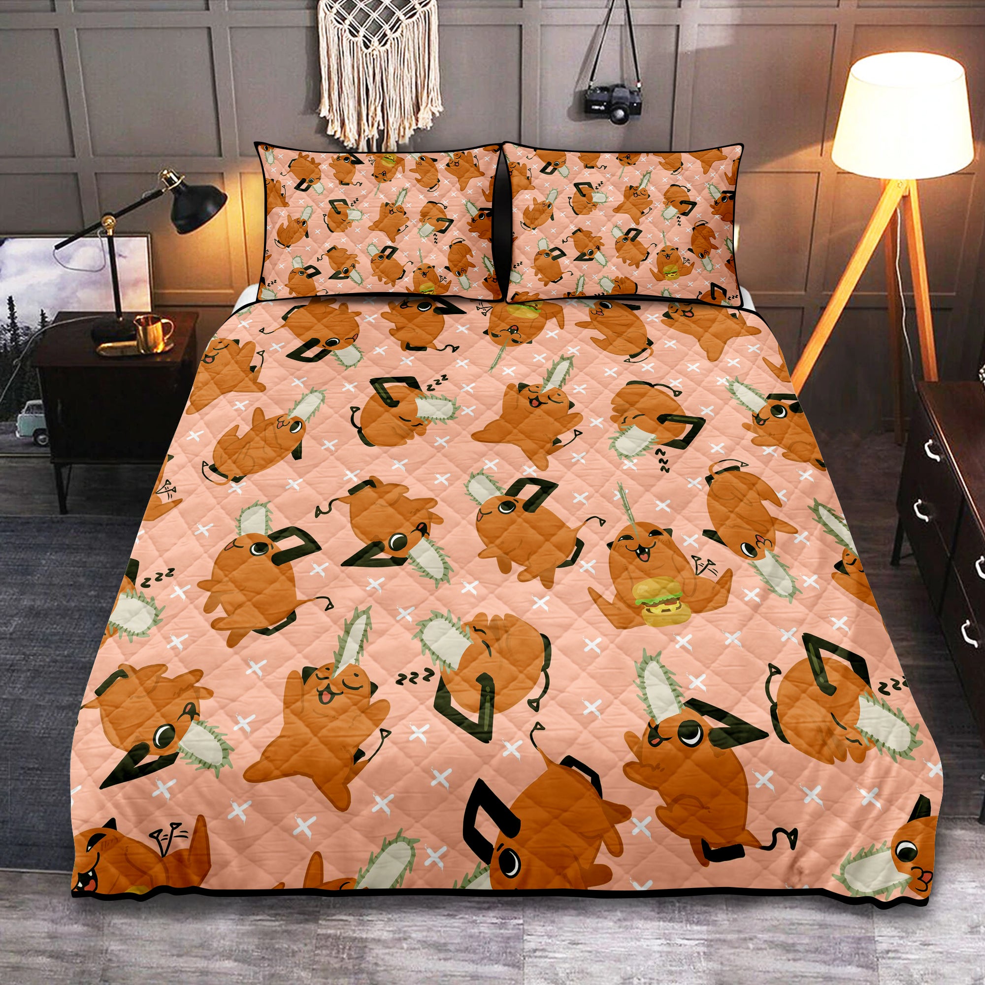 Chainsaw Man Pochita Anime Quilt Bed Sets