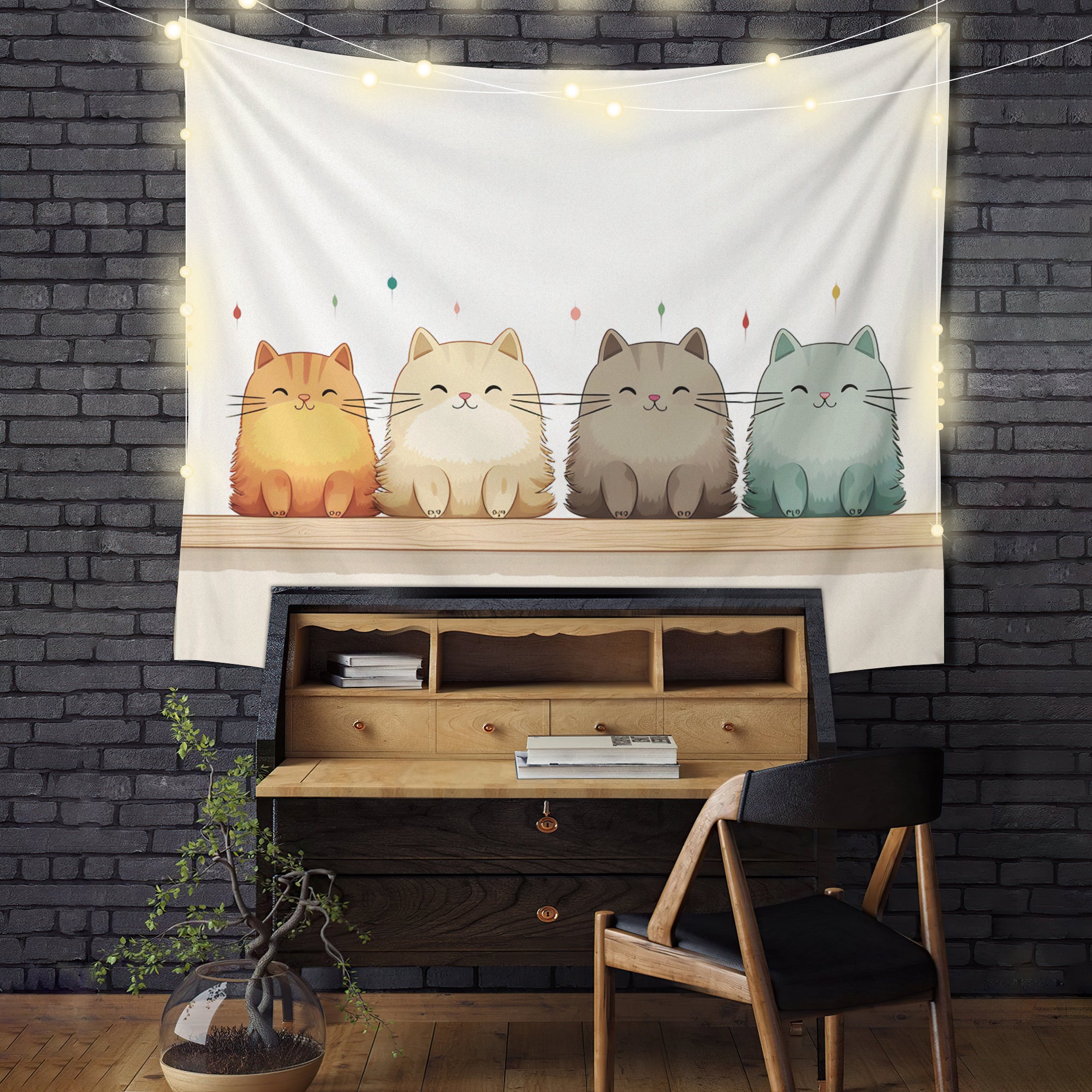 Cute Cats Tapestry Room Decor