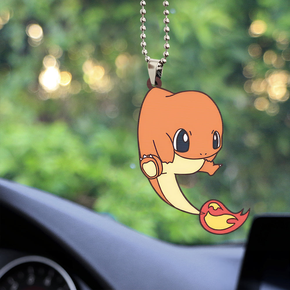 Cute Fire Pokemon Charmander Car Ornament Custom Car Accessories Decor