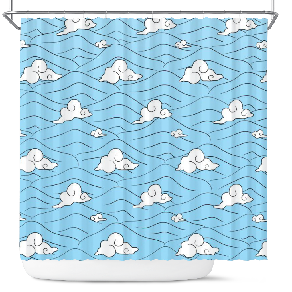 Demon Slayer Cloud Kimono Tanjiro Classic Pattern Shower Curtain