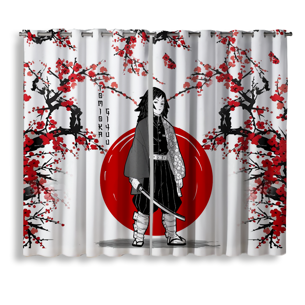 Giyuu Demon Slayer Anime Japan Style Window Curtain