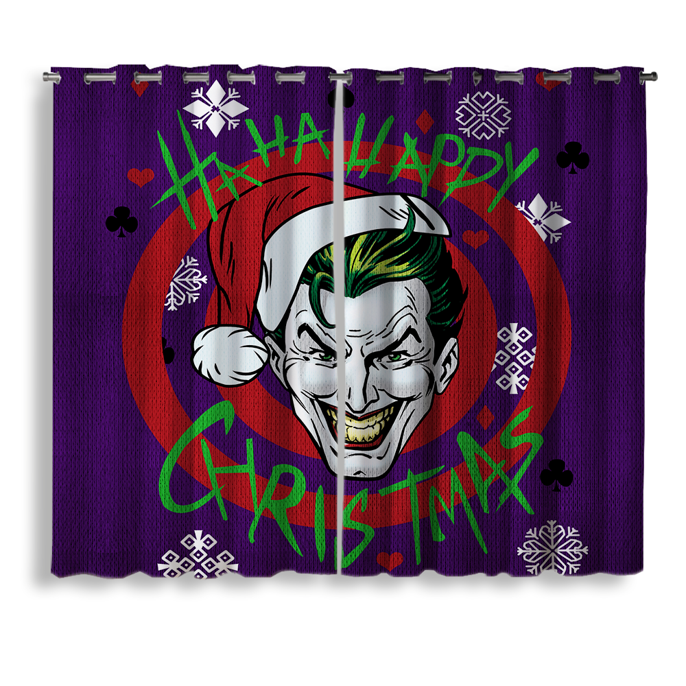 Joker Christmas Window Curtain