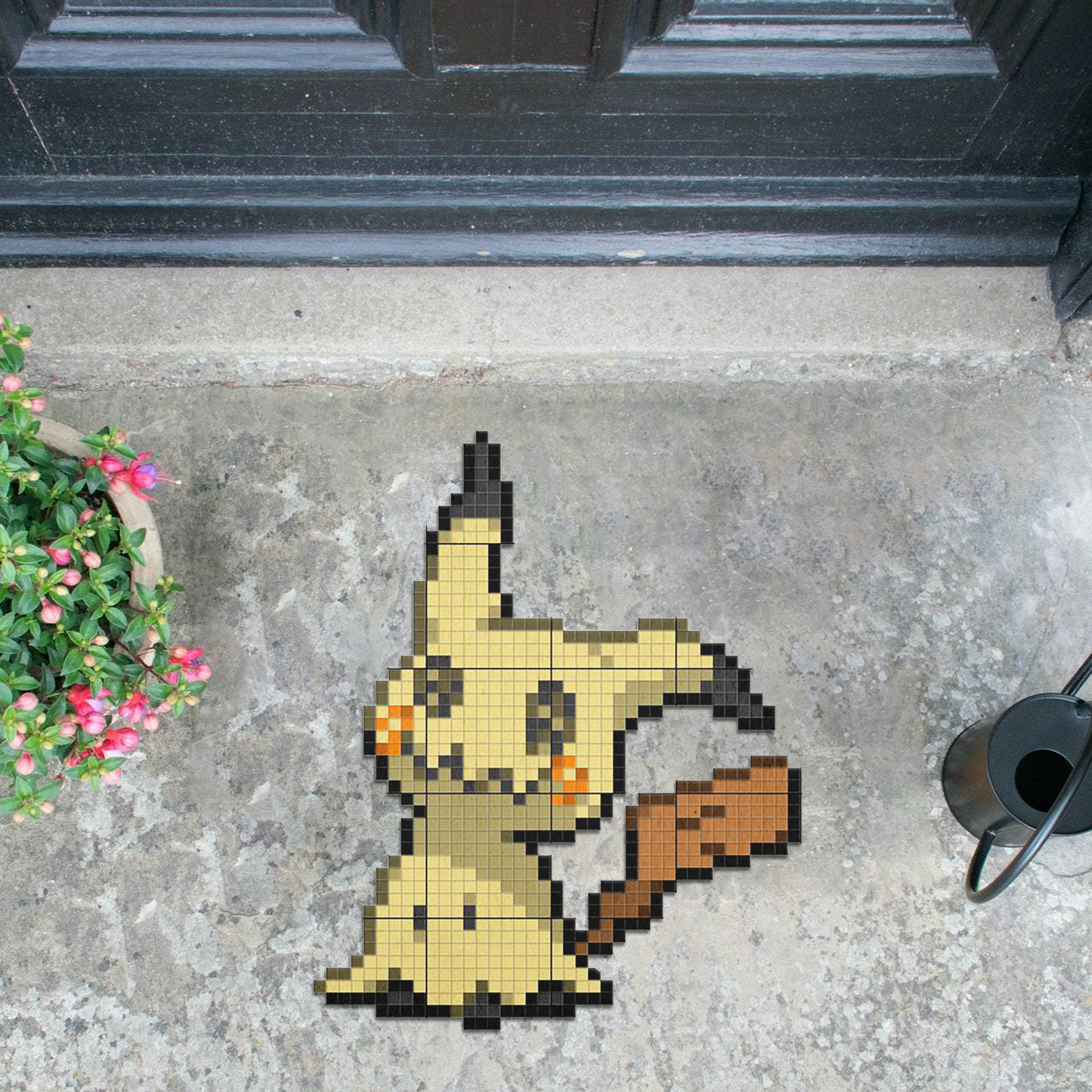 Mimikyu Pixel Custom Shape Rubber Doormat Home Decor