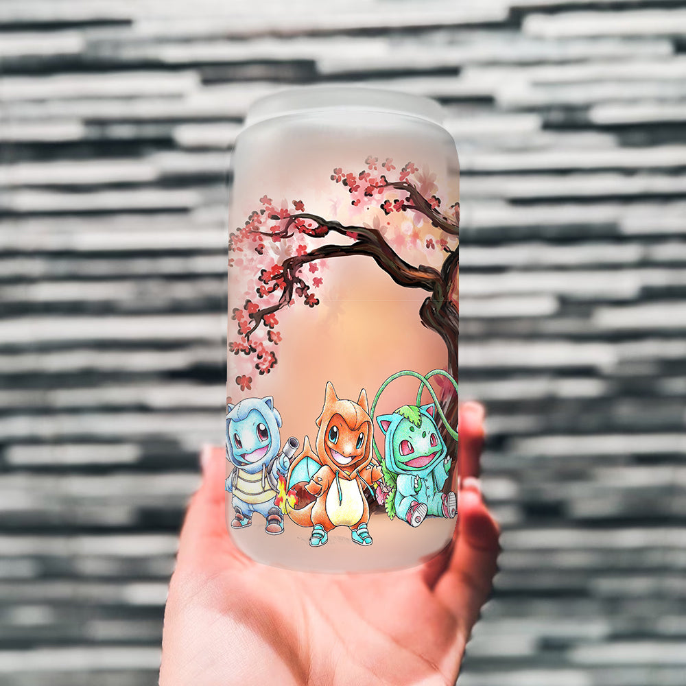 Pokemon Gen 1 Bulbasaur Charmander Squirtle Japan Style Cherry Blossom