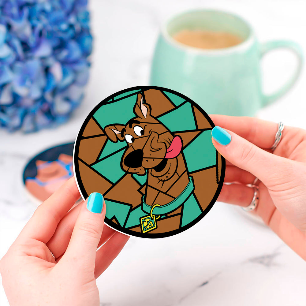 Scooby Doo Stained Glass Drink Coasters