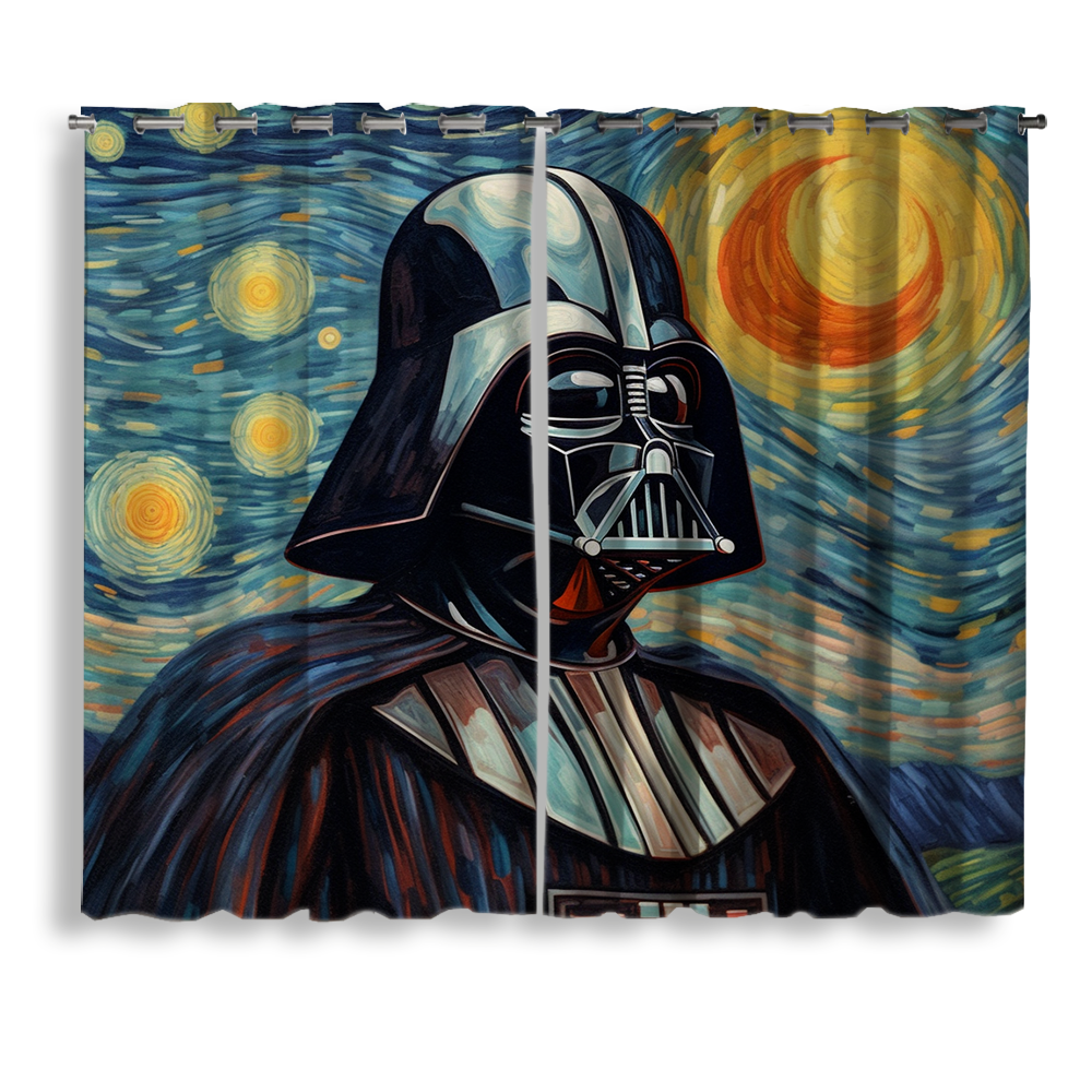 Darth Vader Starry Night Window Curtain