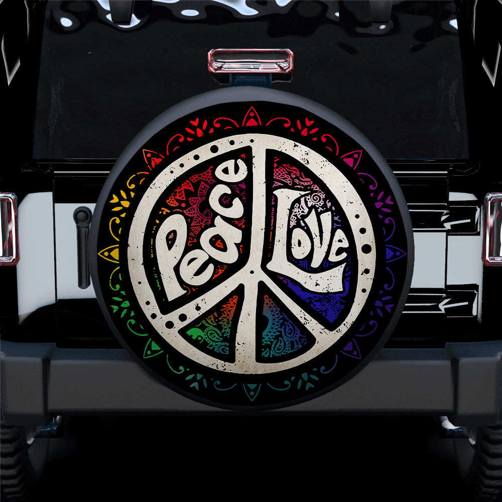 Peace Love Jeep Car Spare Tire Cover