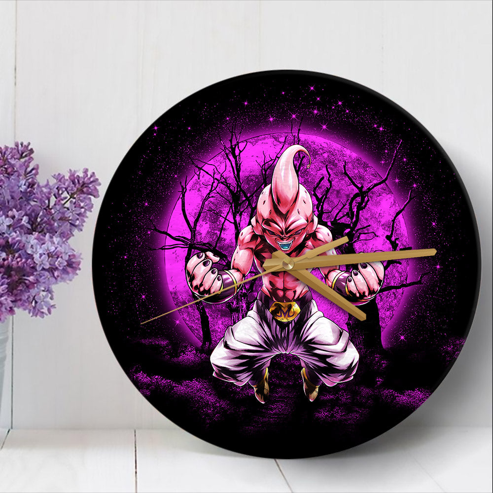 Kid Buu Dragon Ball Moonlight Wood Wall Clock