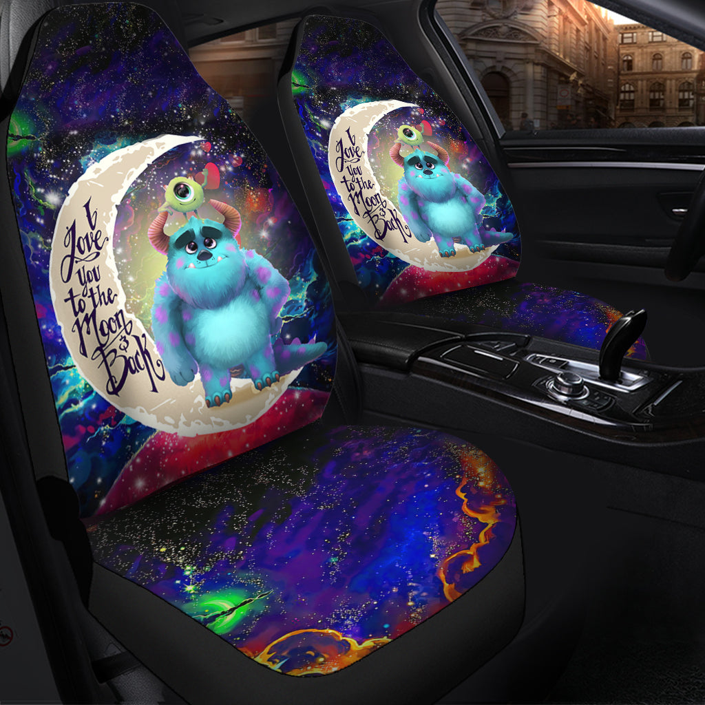 Monster Inc Sully And Mike Love You To The Moon Galaxy Car Seat Covers