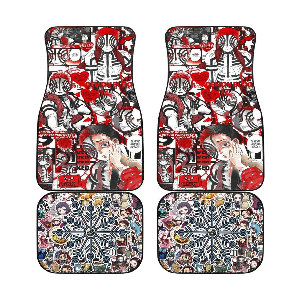 Akaza Car Floor Mats Demon Slayer Anime Car Accessories