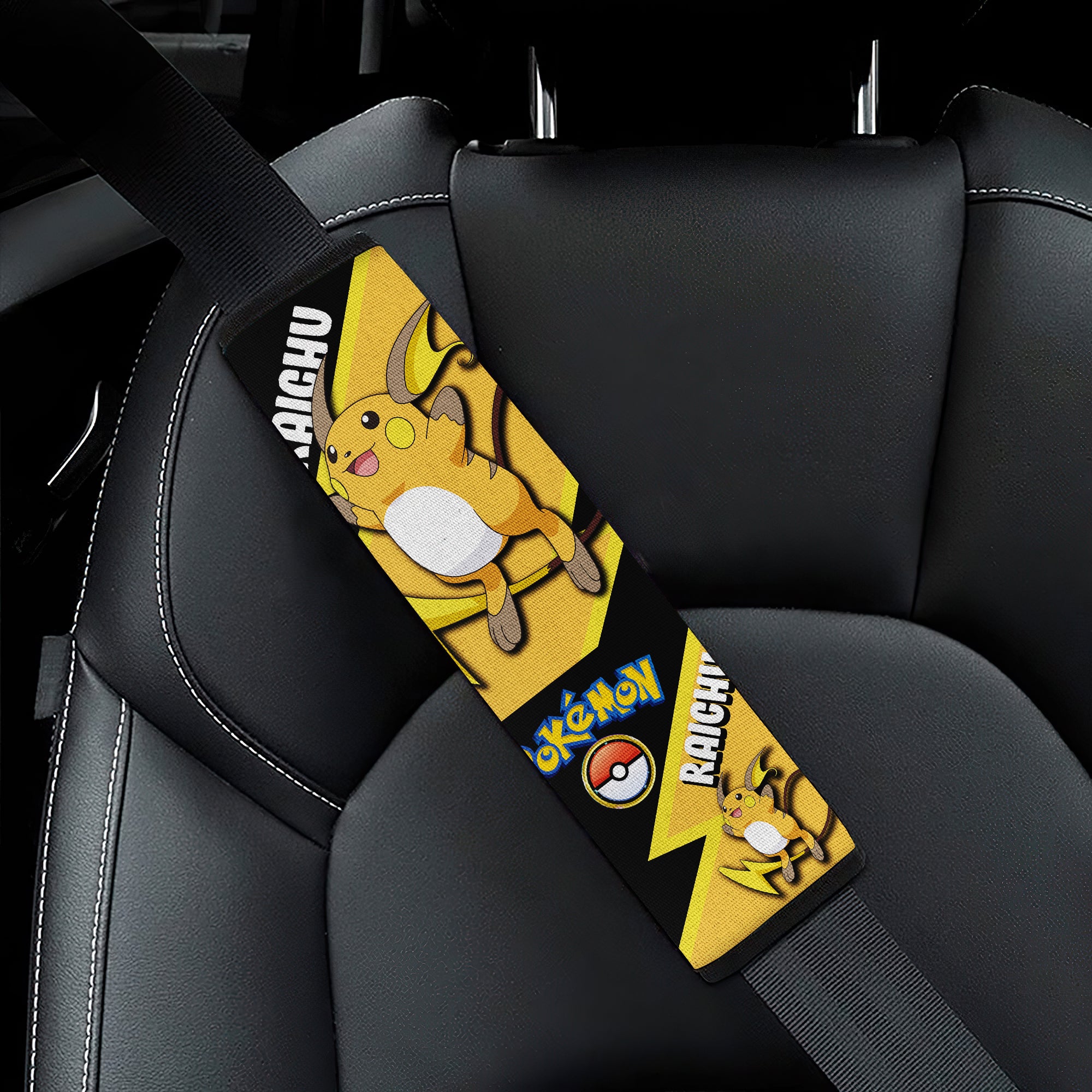 Raichu car seat belt covers Anime Custom Car Accessories