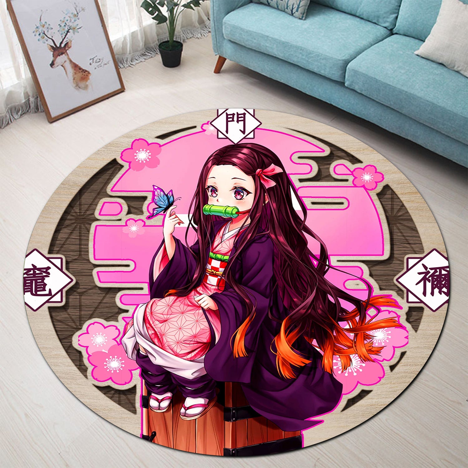 Demon Slayer Nezuko Kamado Round Rug