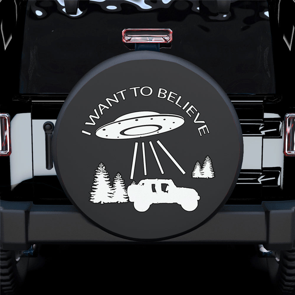 I Want to Believe Alien Car Spare Tire Gift For Campers