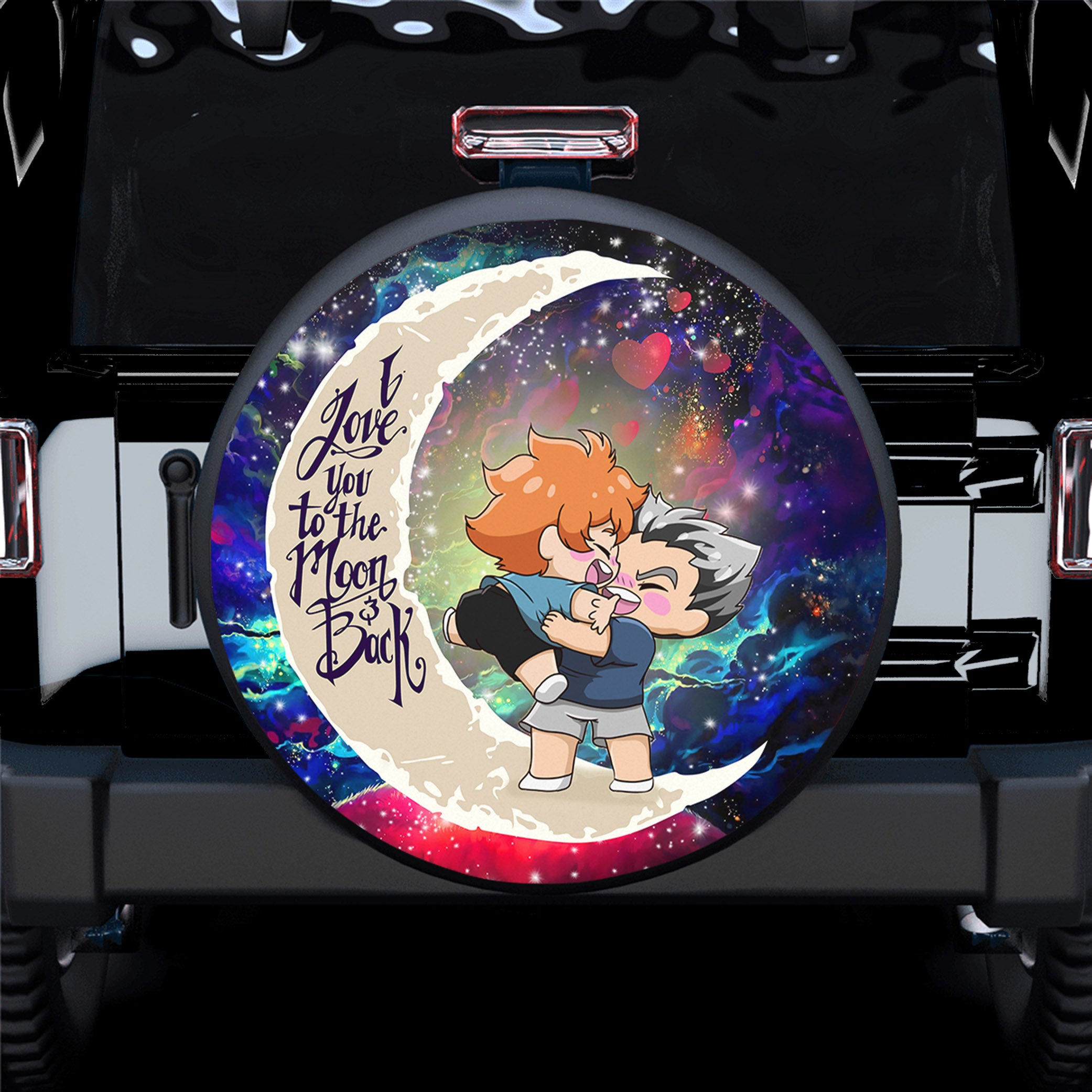Bokuhina Love You To The Moon Galaxy Spare Tire Cover