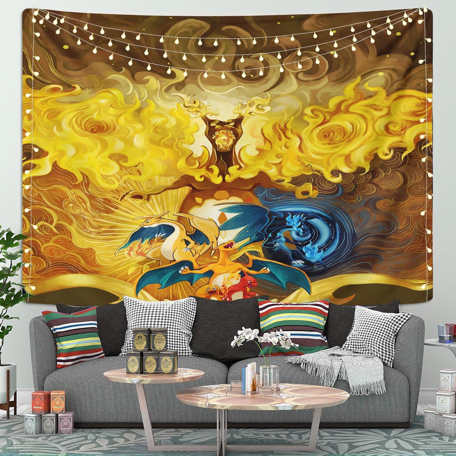 Charizard Pokemon Tapestry Room Decor
