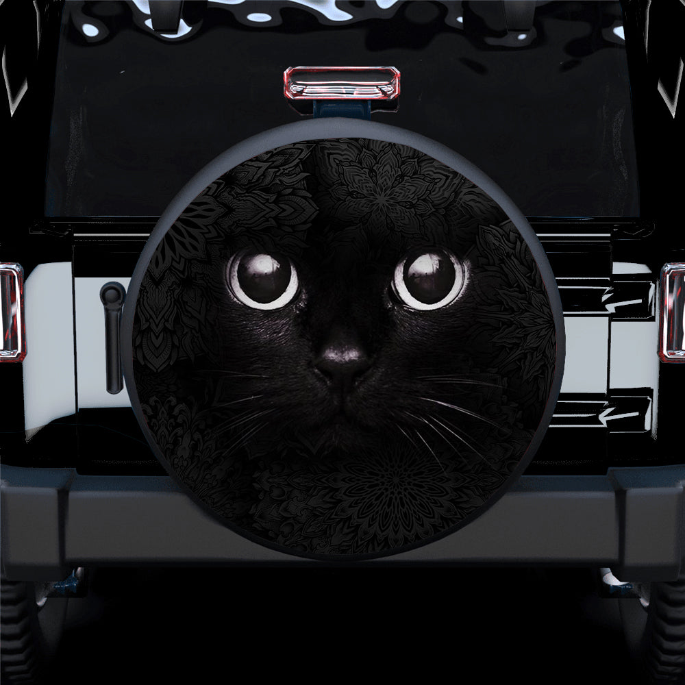 Cute Black Cat Car Spare Tire Cover