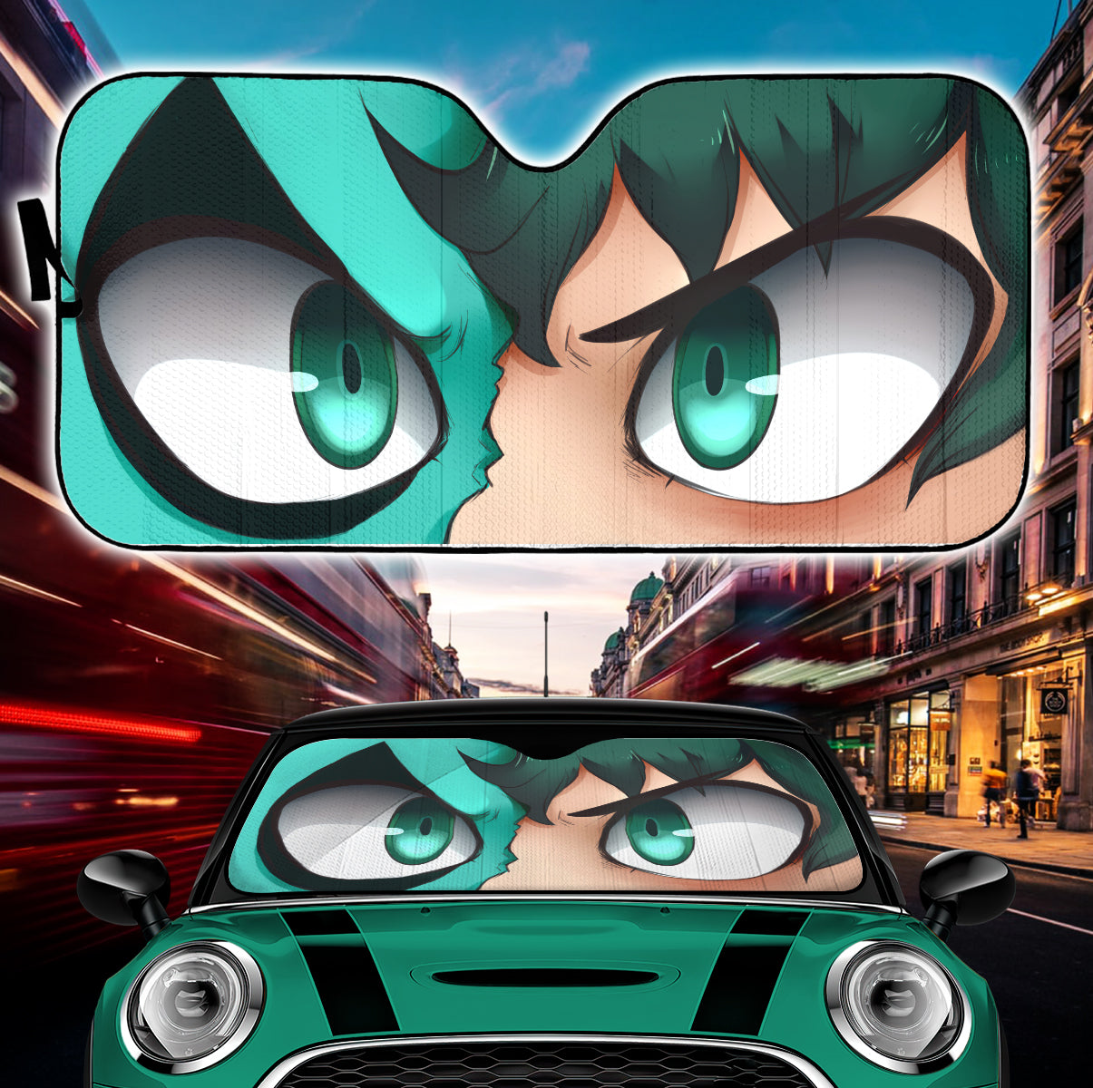 Deku Car Windshield Sun Shade Custom My Hero Academia Auto Sun Shades