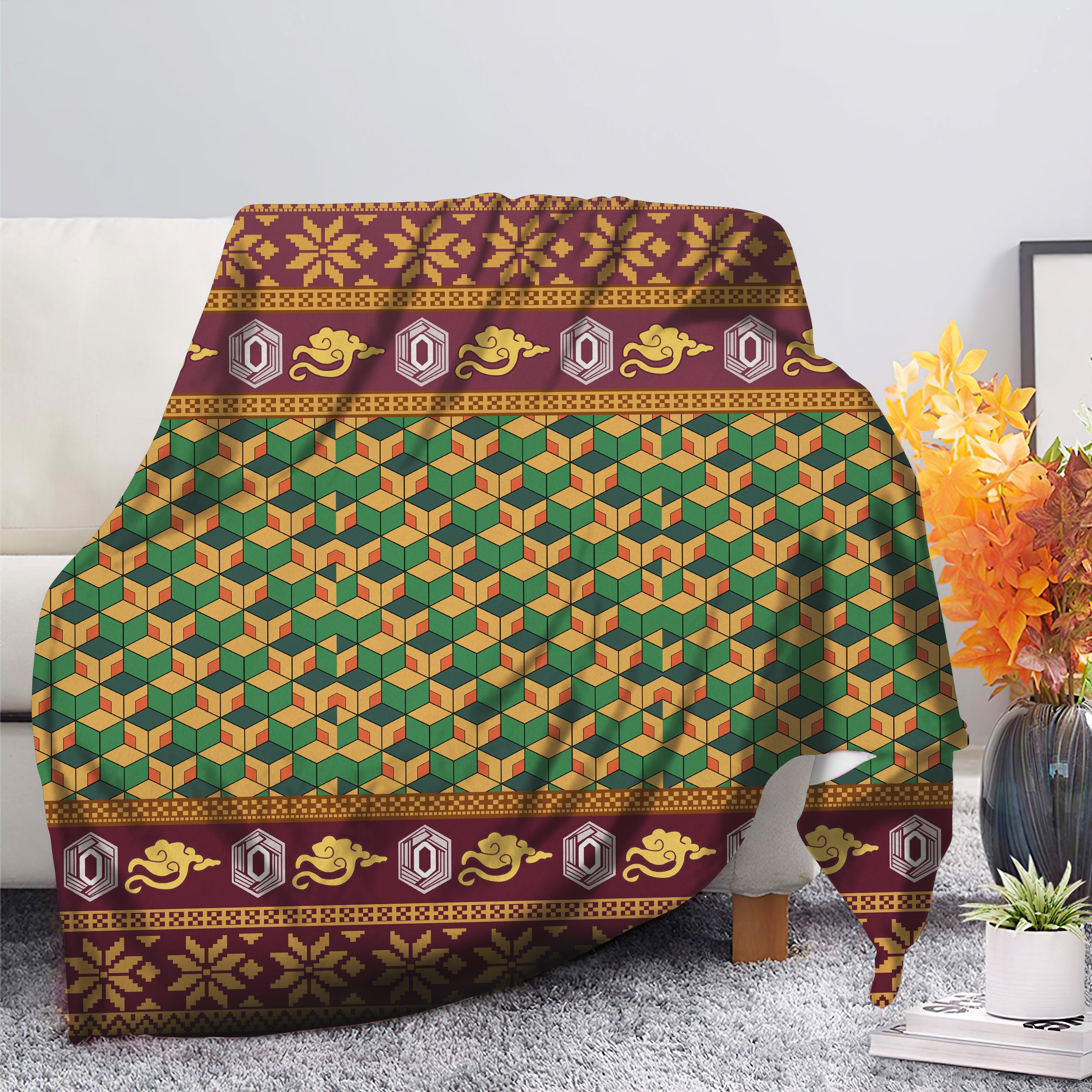 Demon Slayer Tomioka Giyu Christmas Premium Blanket