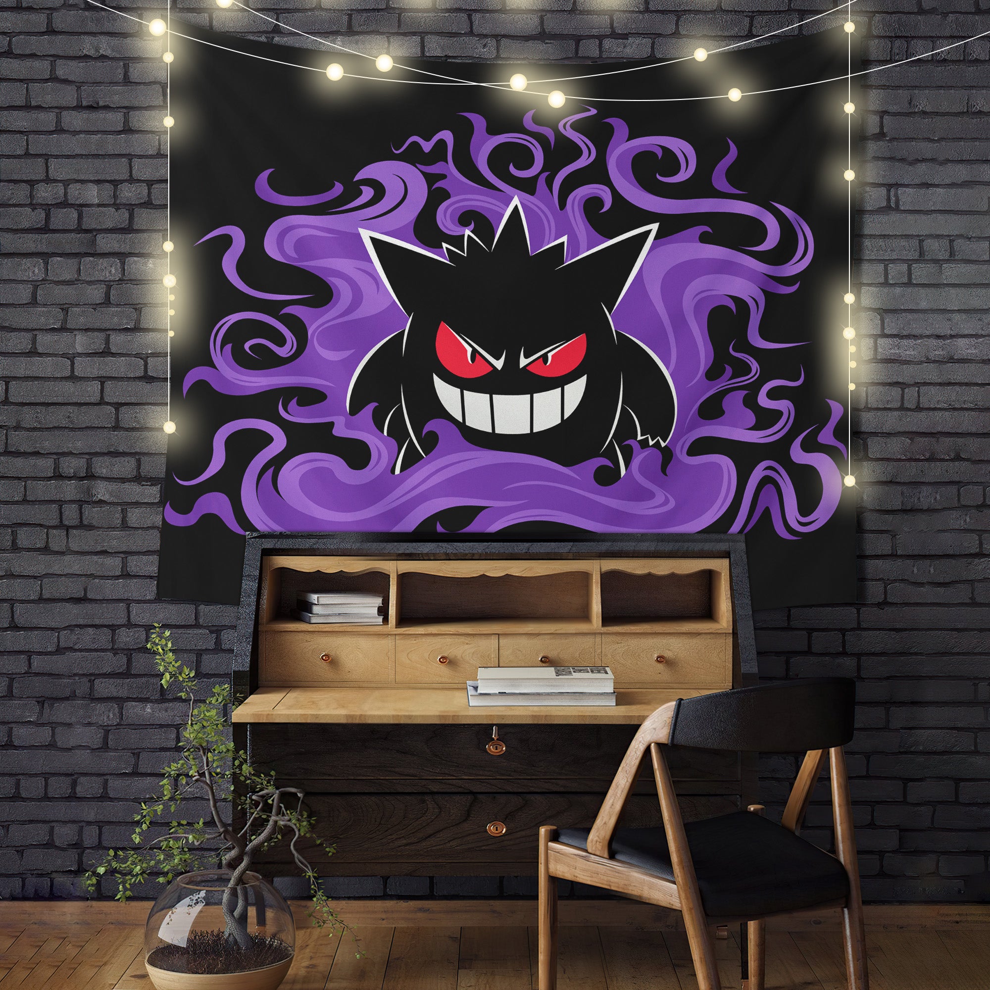 Gengar Spoopy Tapestry Room Decor