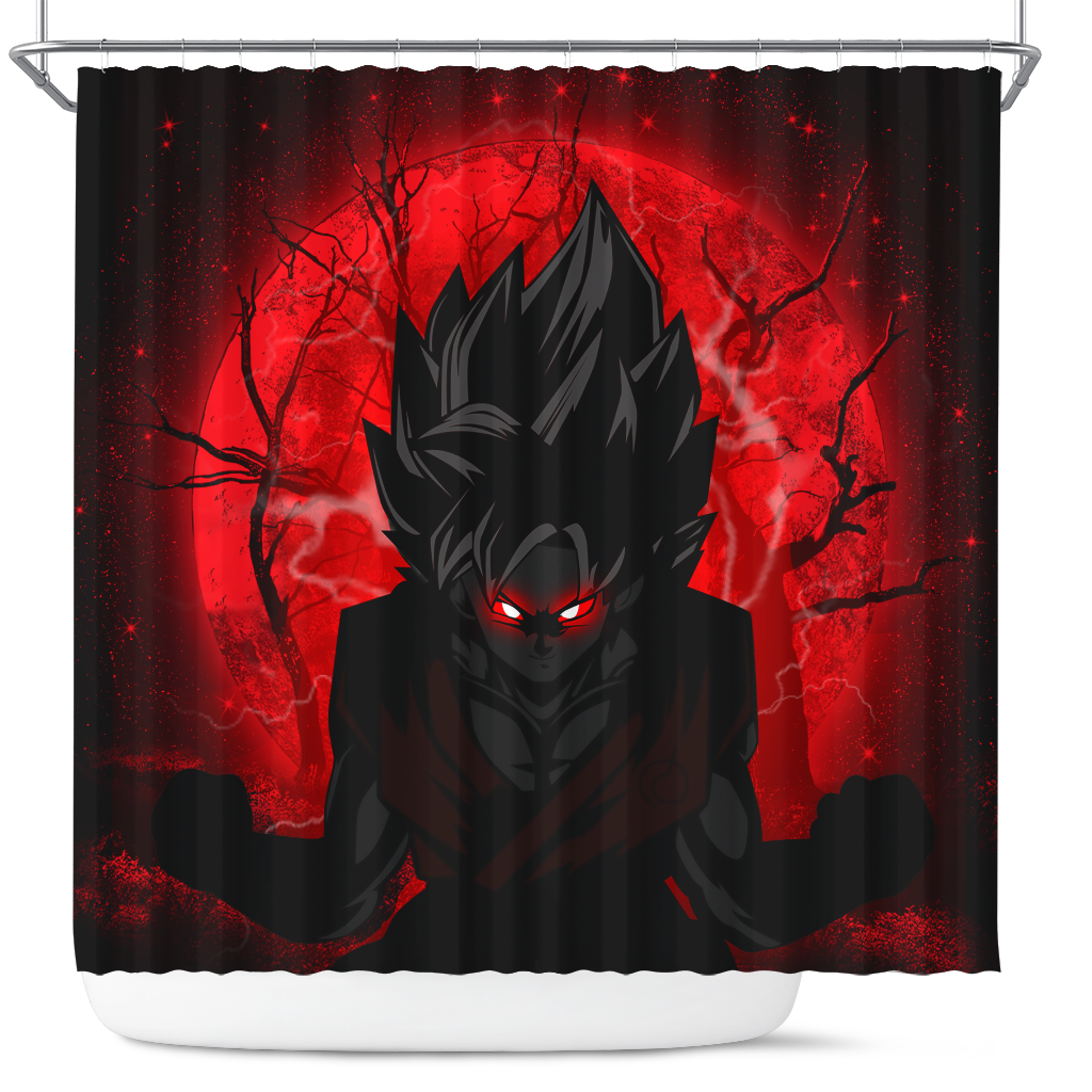 Goku Saiyan Evil Moonlight Shower Curtain