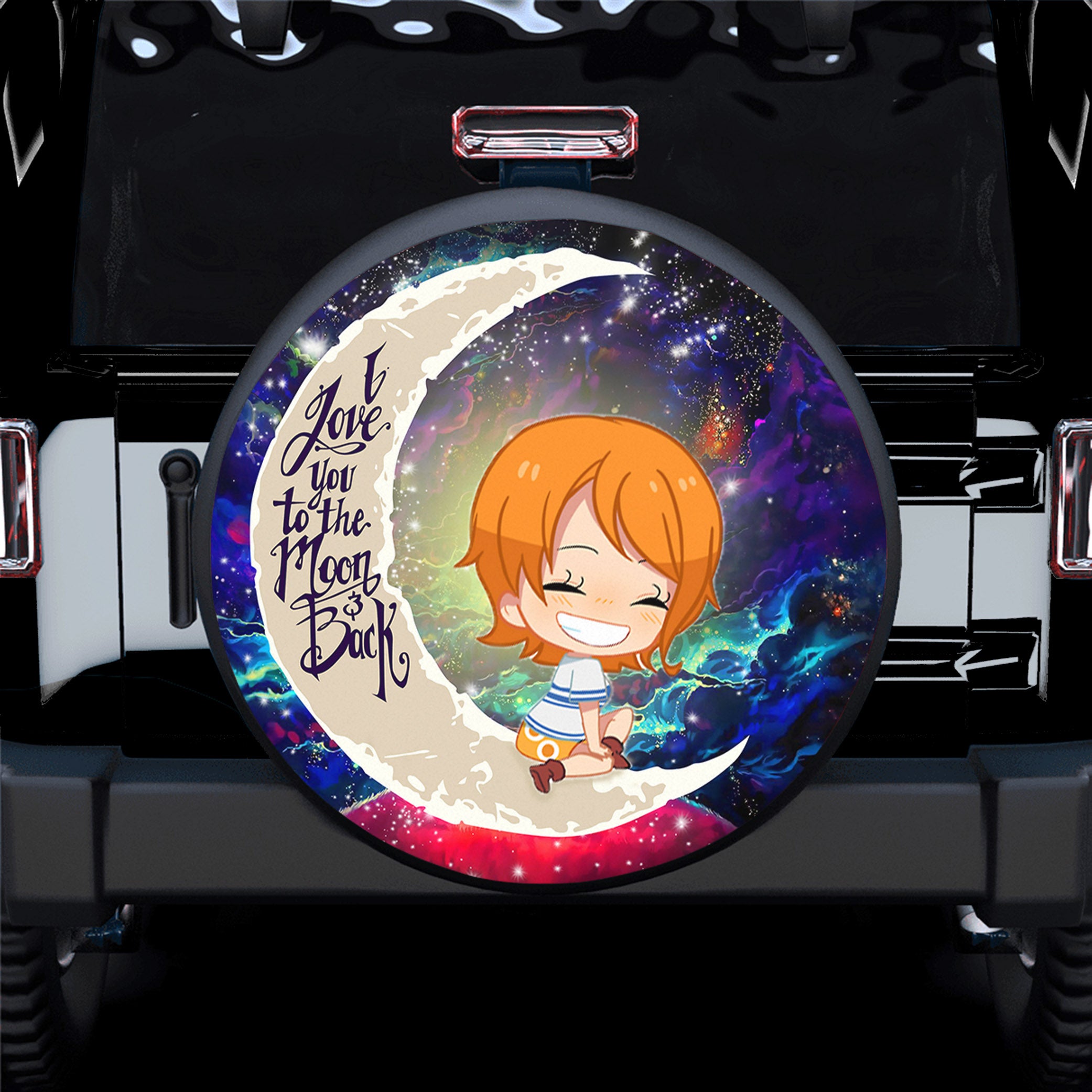 Nami One Piece Love You To The Moon Galaxy Spare Tire Cover