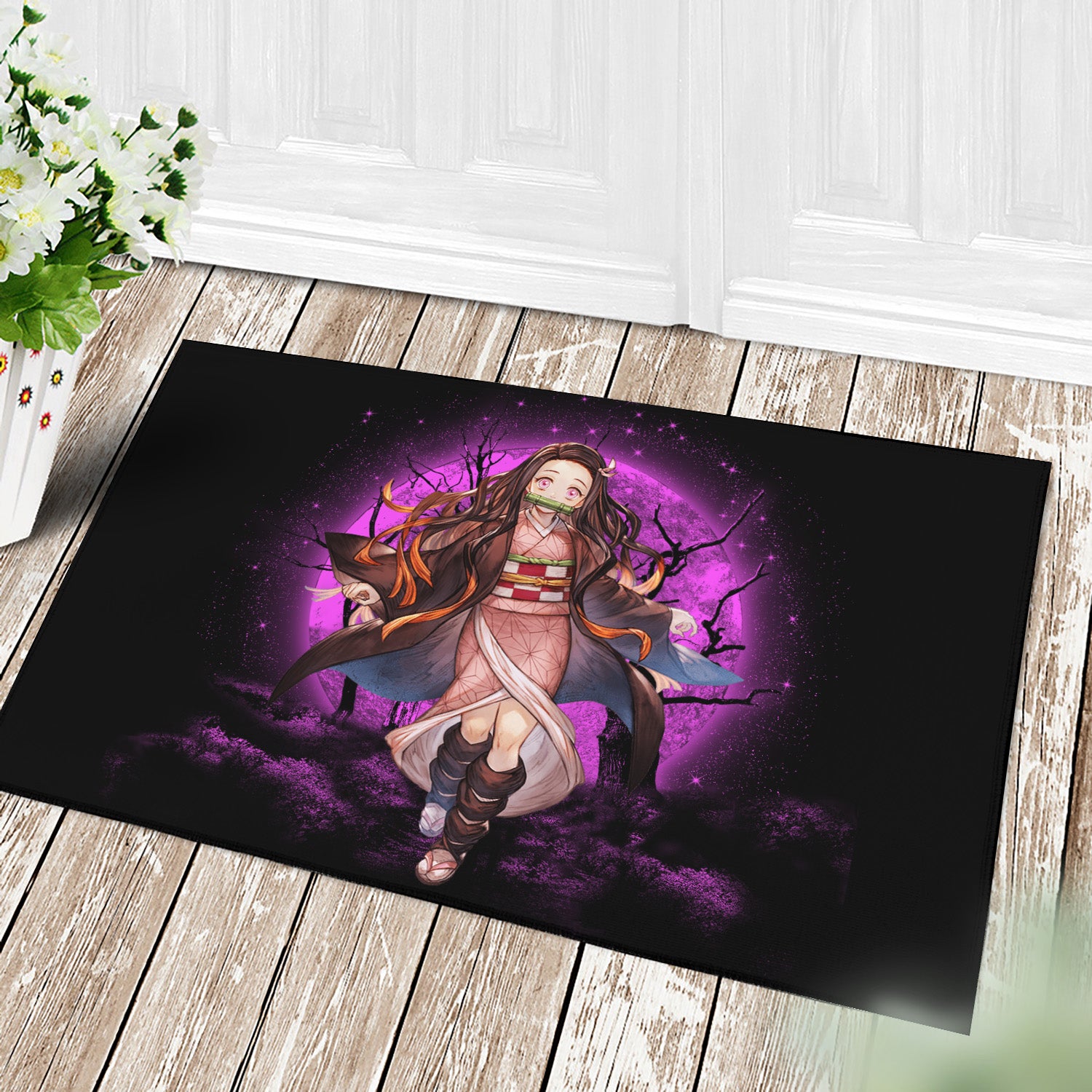 Nezuko Demonslayer Moonlight Doormat Home Decor