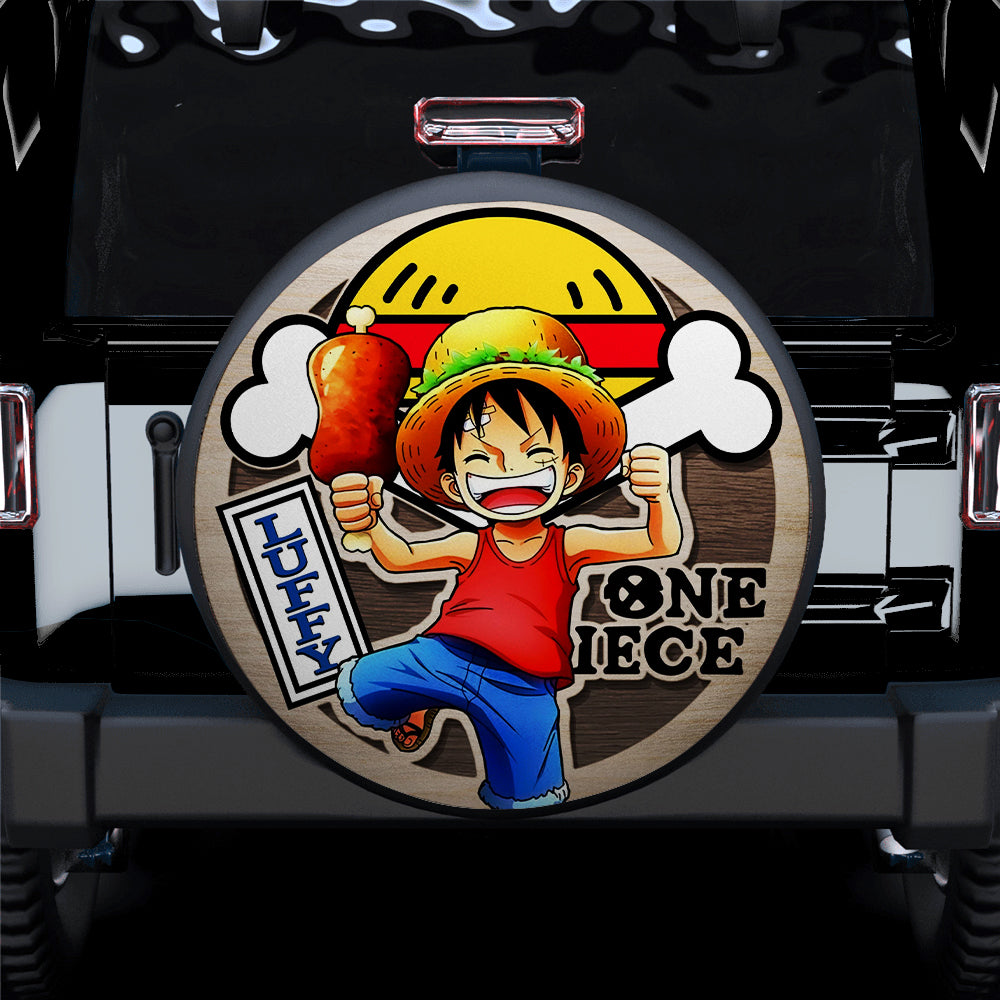 One Piece Luffy Wood Anime Jeep Car Spare Tire Covers Gift For Campers