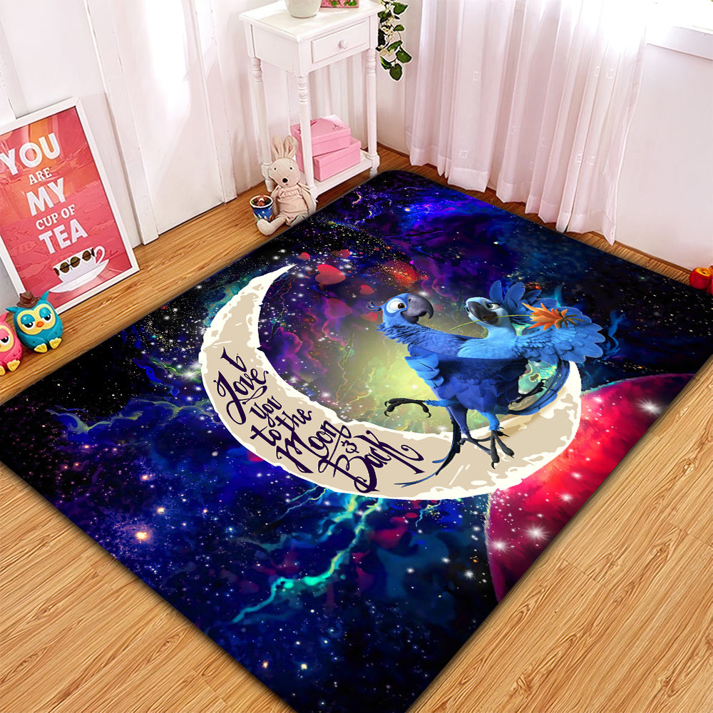 Rio Blu and Jewel Love You To The Moon Galaxy Rectangular Area Rug
