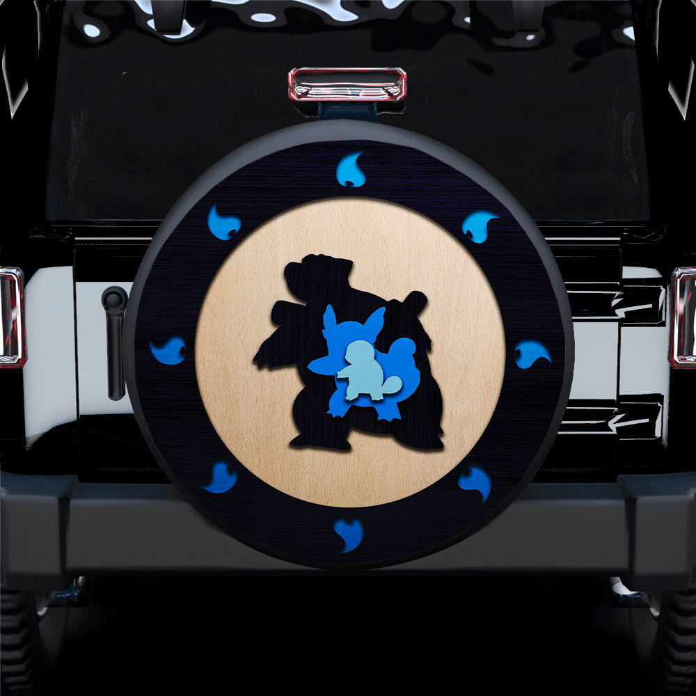 Squirtle Evolution Pokemon Car Spare Tire Covers Gift For Campers
