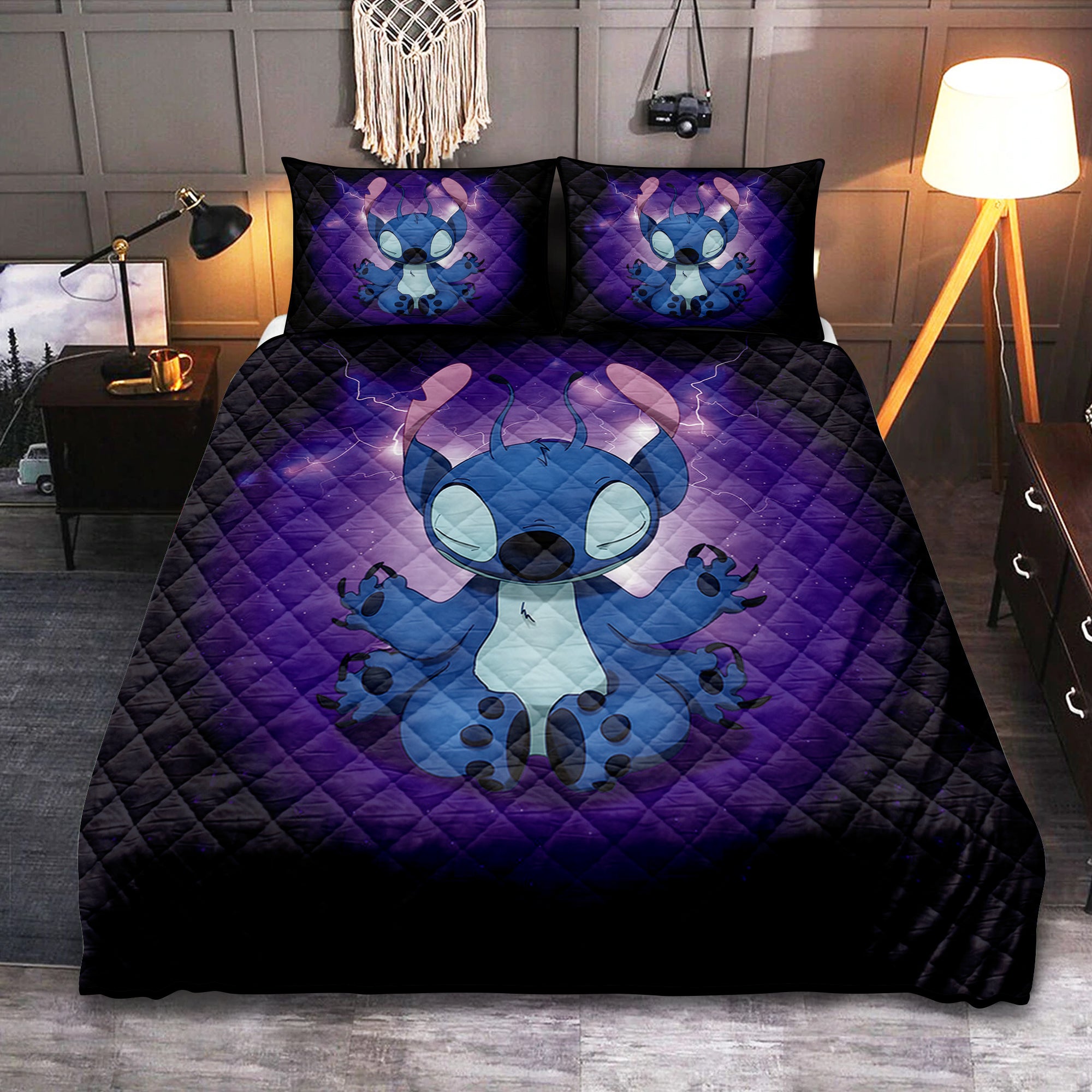 Stitch Do Yoga Funny Custom Premium Quilt Bed Sets