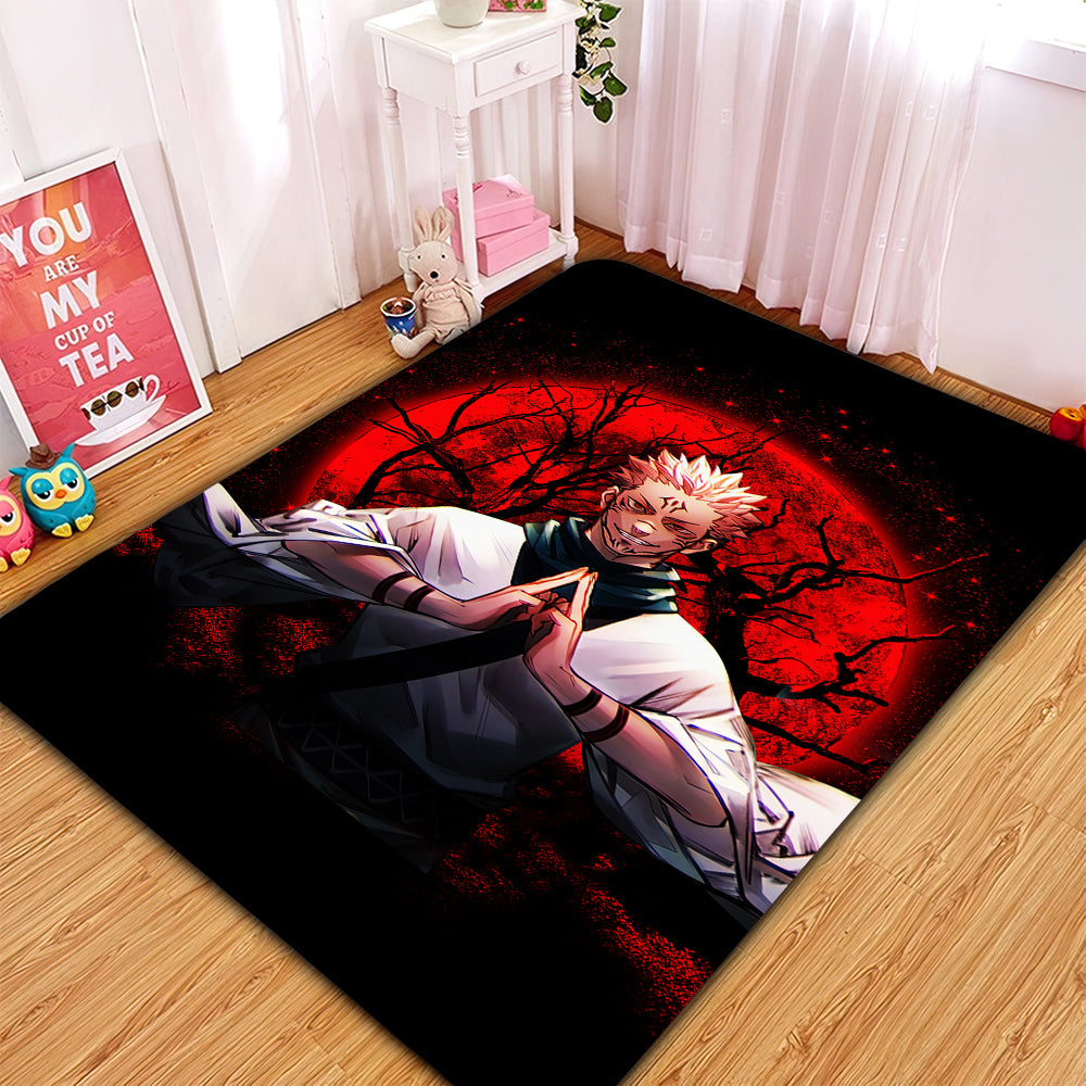 Sukuna Jujutsu Kaisen Moonlight Rectangular Area Rug