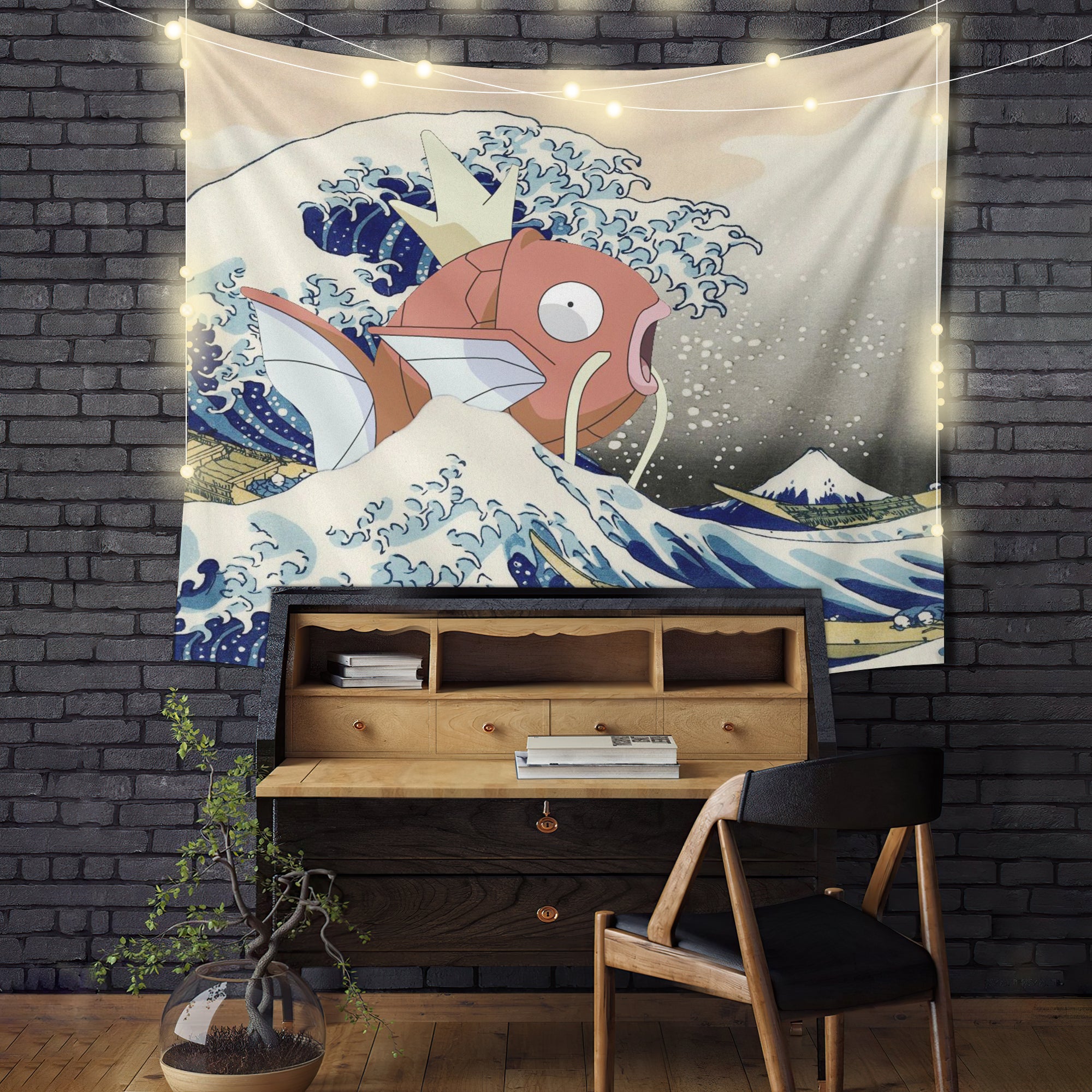 The Great Wave And Magikarp Tapestry Room Decor