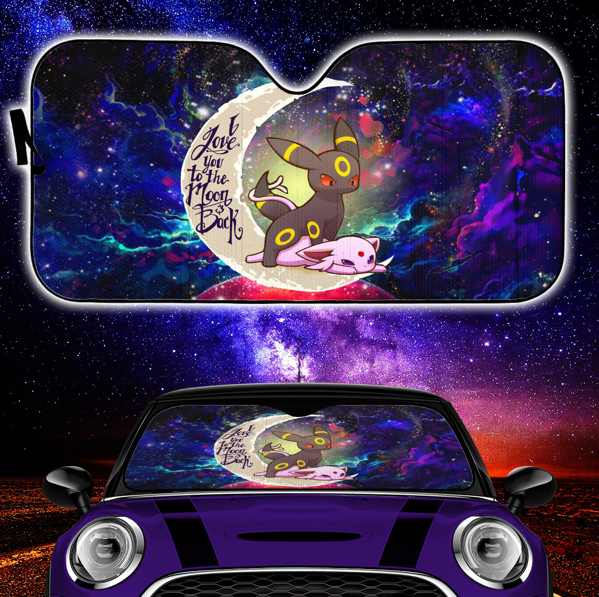 Umbreon Espeon Eevee Evolution Love You To The Moon Galaxy Car Auto Su