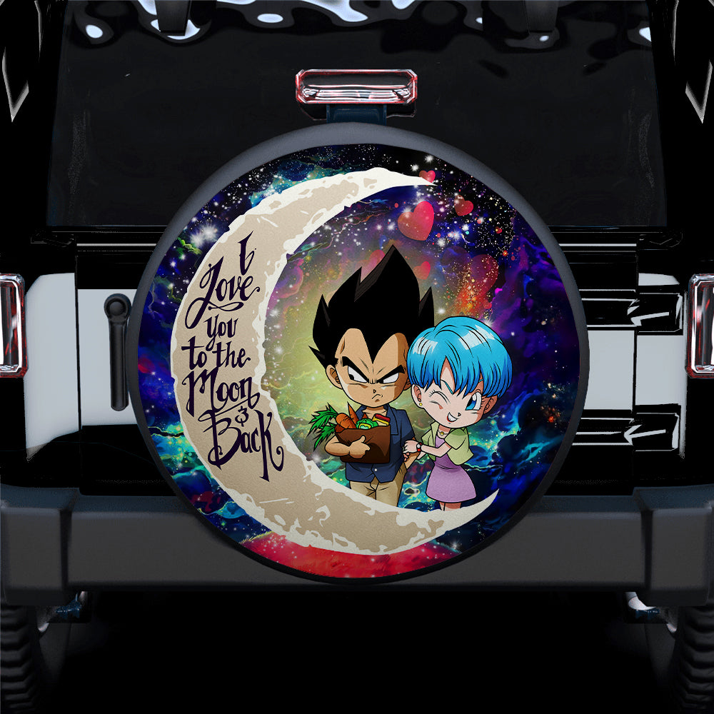Vegeta And Bulma Dragon Ball Love You To The Moon Galaxy Car Spare Tir